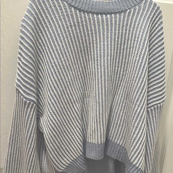 Sincerly Jules | Sweaters | Striped Blue And White Womens Sweater ...